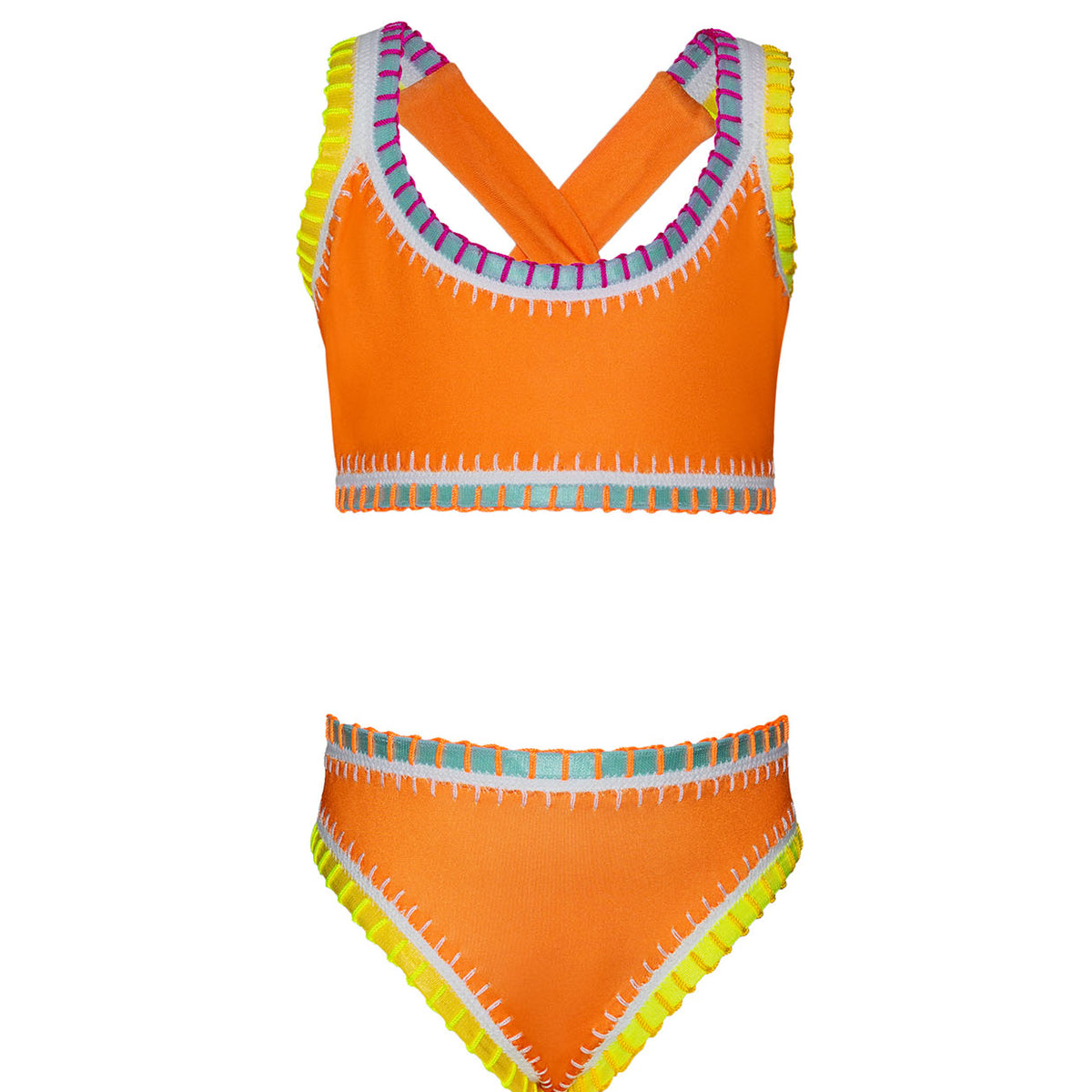 Kids Mango Sporty Rainbow Embroidered Bikini | PQ Swim