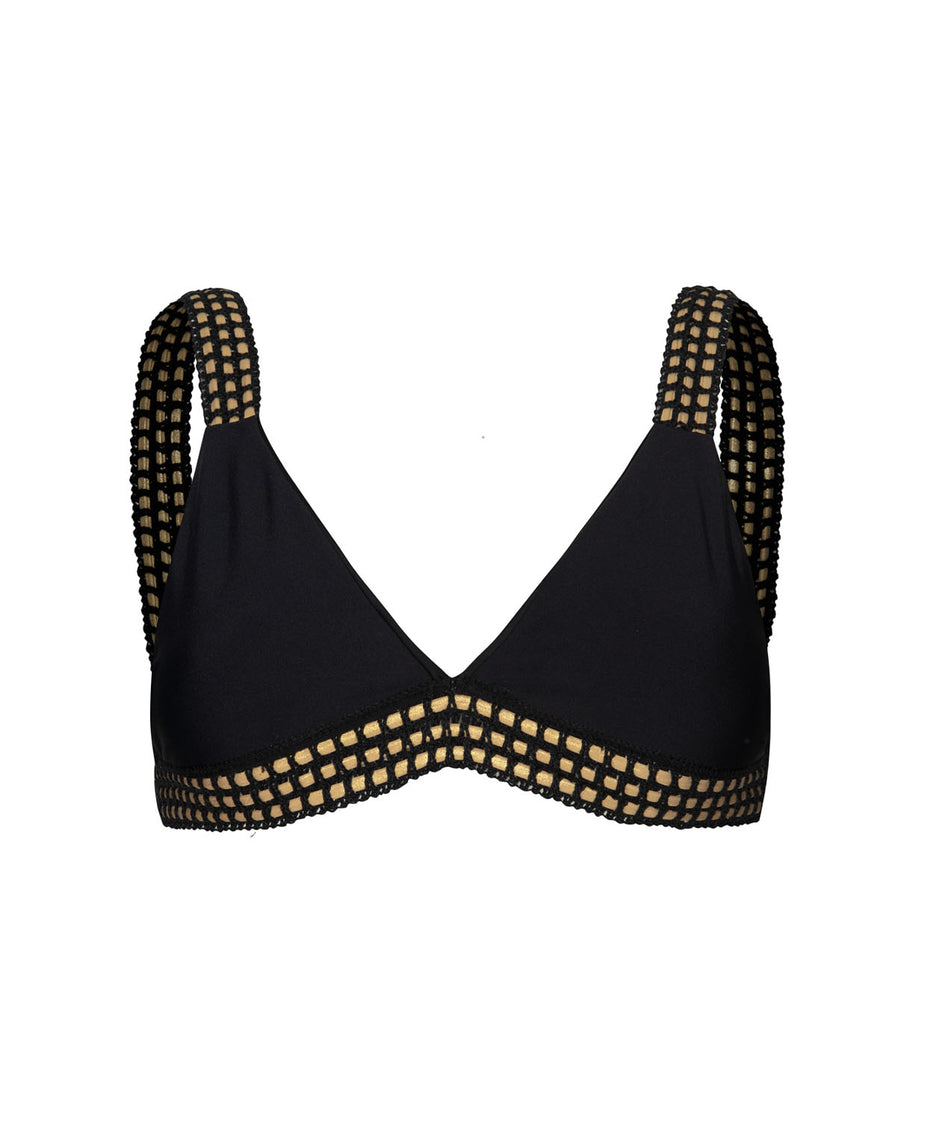 Midnight Paige Elastic Banded Halter | PQ Swim