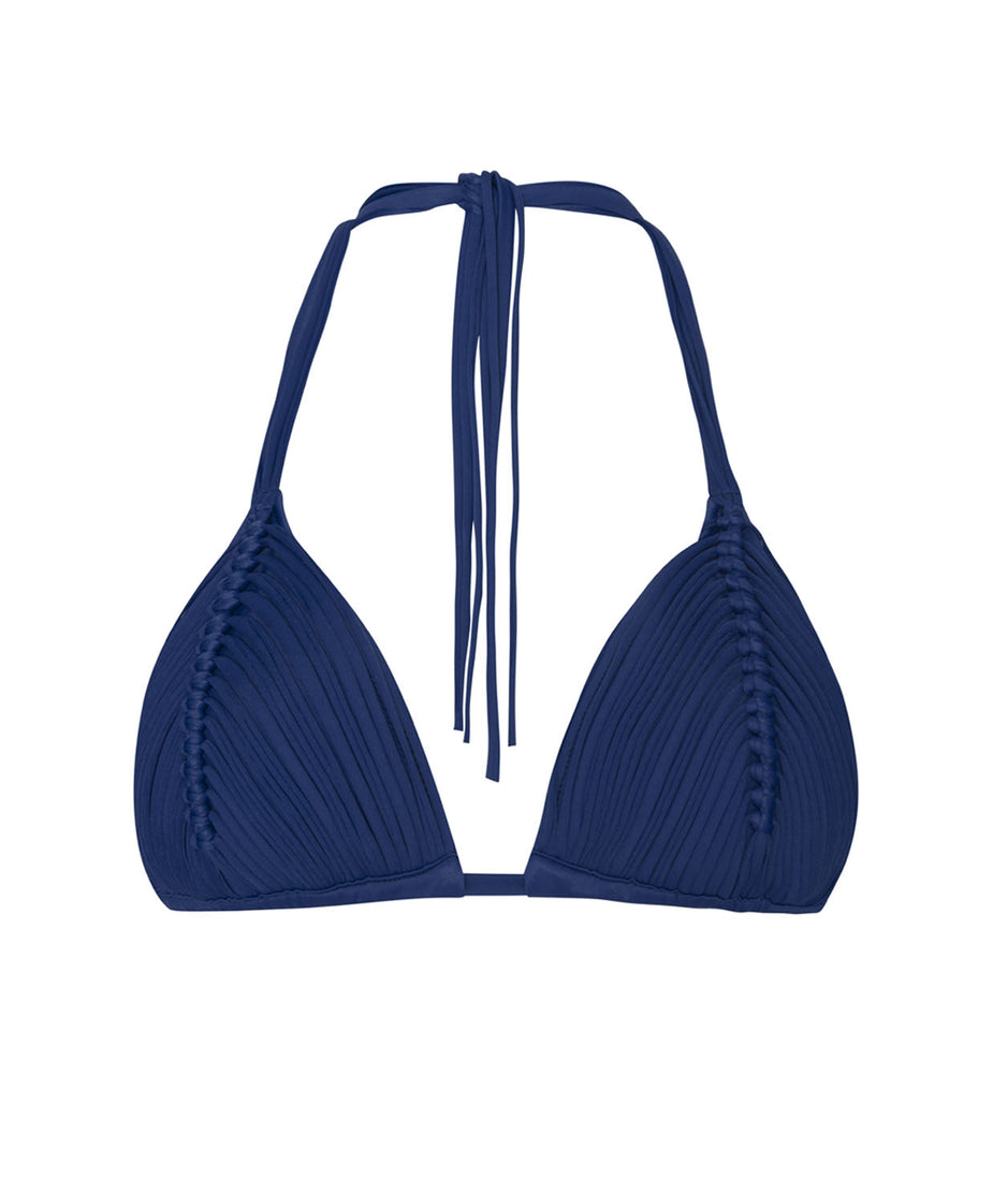Navy Isla Triangle Top - Women's Bikini Tops | PQ Swim