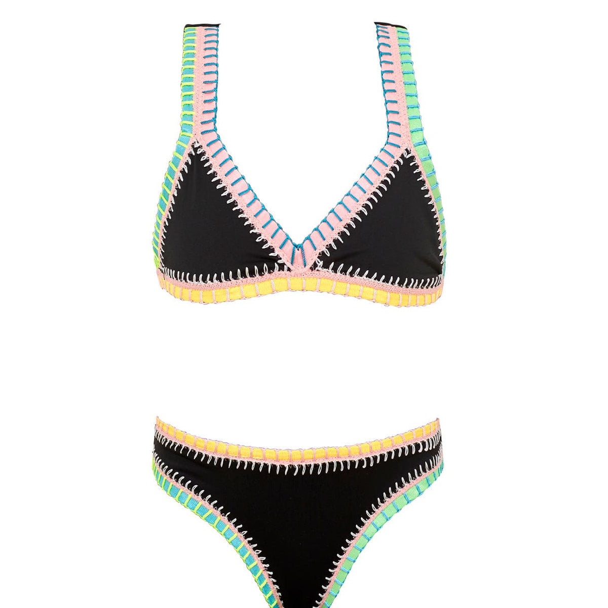 Black Pier Rainbow Embroidered Bikini | PQ – PQ Swim