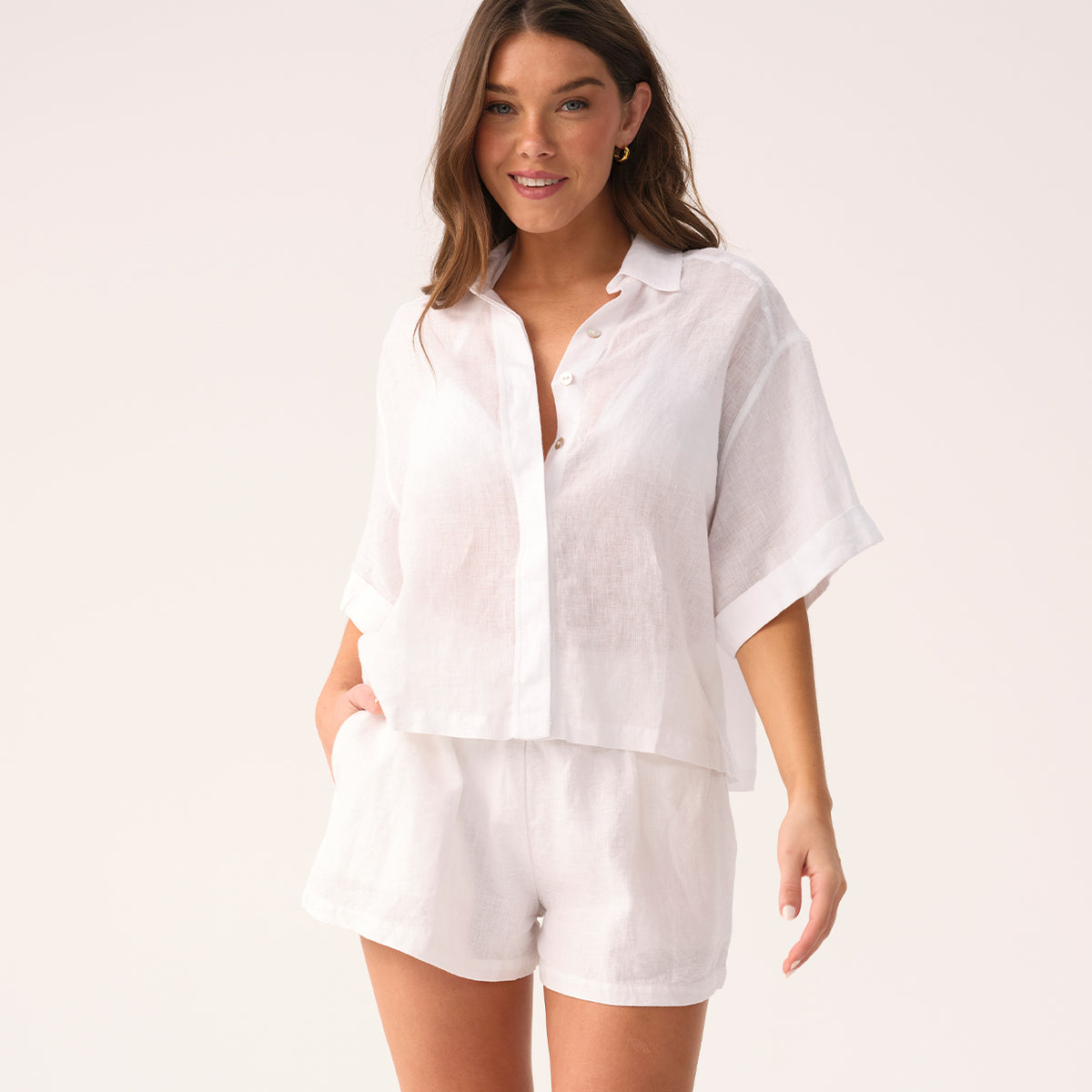 Water Lily Linen Top | PQ Swim